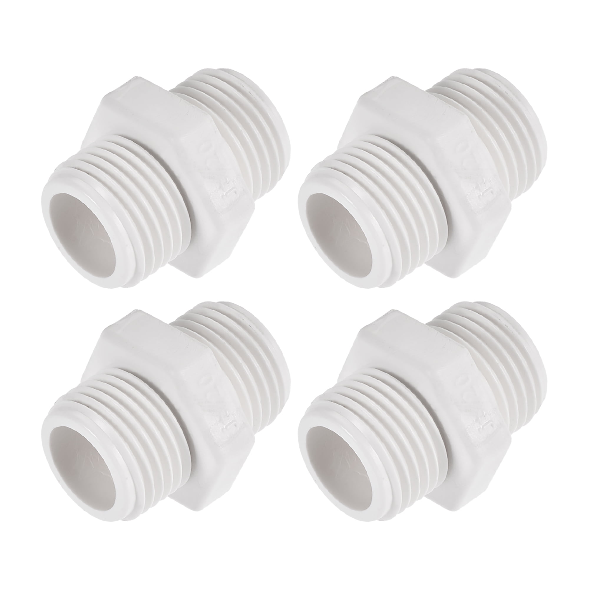 Uxcell G1/2 Male Thread Hex Tube Adaptor Hose Connector PVC Pipe ...