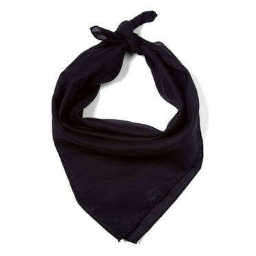 Black Solid Bandana - Single Piece 14x14 - Walmart.com