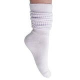 Slouch Socks Colorful Slouchy Scrunch Knee Socks Shoe Size 5-10 (White ...