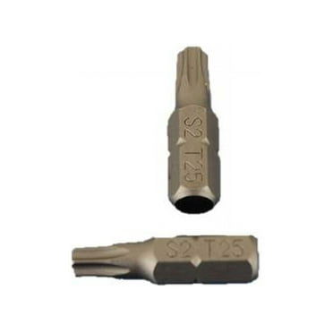 TEMO 25 pc T30 Torx 6 Point Impact Ready 2 Inch (50 mm) Length Screwdriver Insert Bits Hex Shank ...