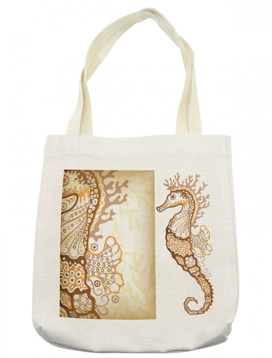 Animal Tote Bag, Seahorse Marine Fishes Exotic Ocean Underwater World ...