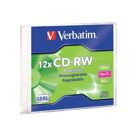 Verbatim - CD-RW - 700 MB (80min) 4x - 12x - slim jewel case | Walmart ...