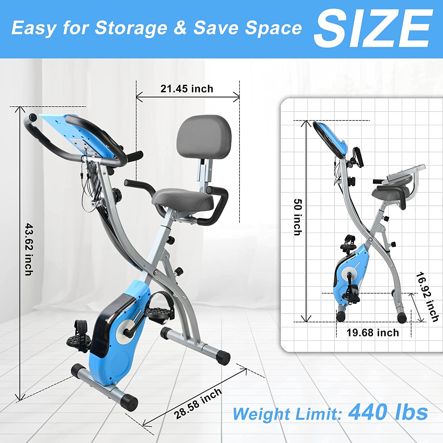 Buy Wonder Maxi Exercise Bike Magnetic Stationary Folding Bike for ...