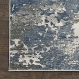 Nourison Rustic Textures Abstract Grey/Blue 7'10" x 10'6" Area Rug ...