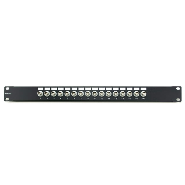 Networx Coaxial Patch Panels (16 Port, Isolated BNC Female to Female ...