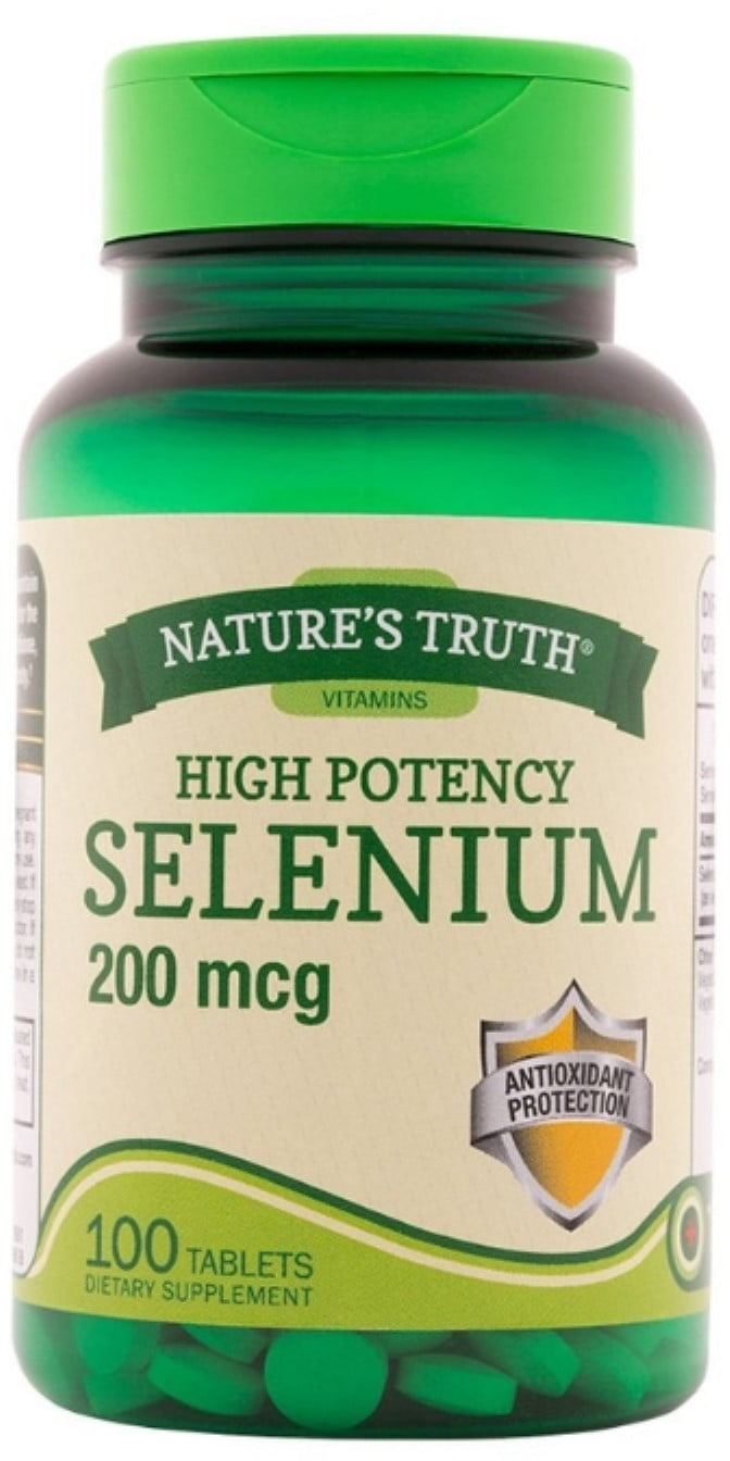 Nature's Truth Selenium Supplement Tablets, 200 mcg, 100 Count ...
