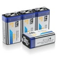 EBL EBL-802 Rechargeable 9-Volt General Purpose Batteries (4 Pack) with ...