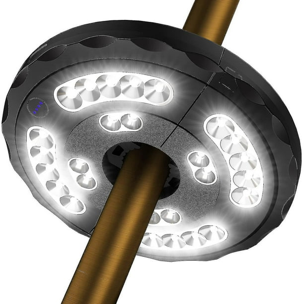 Paraguas recargable Luces, 28 luces LED para sombrilla, luz para patio ...