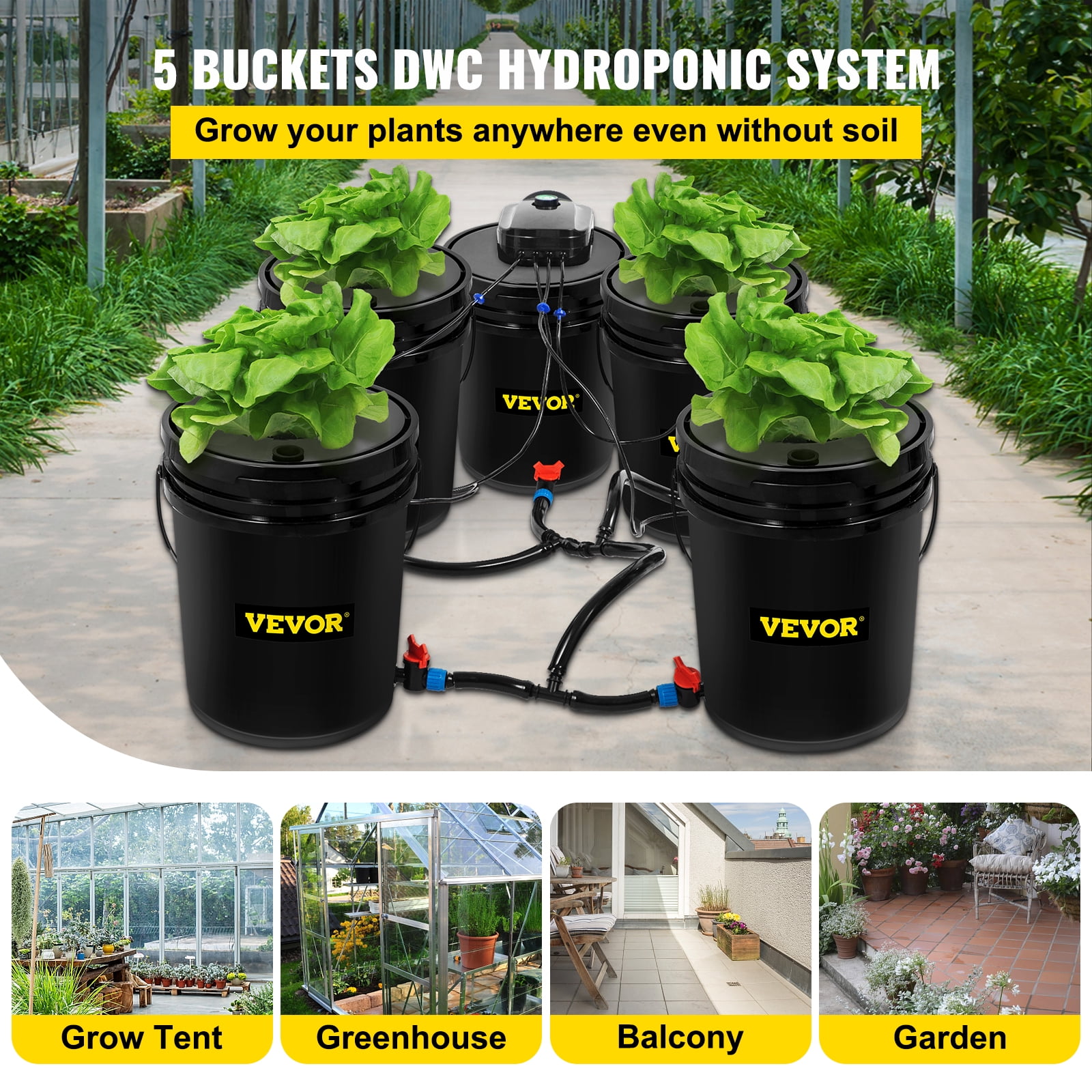 5 Gallon Hydroponic System Kit - Deep Water Culture - DWC - agrohort ... 5 Gallon Hydroponic System Kit - Deep Water Culture - DWC - agrohort ...