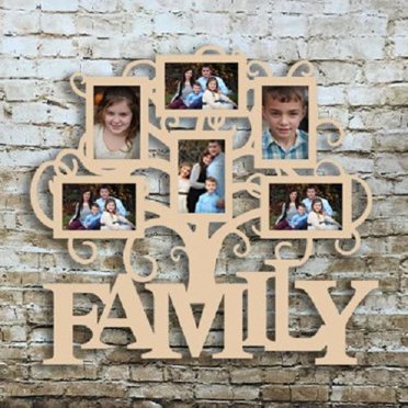 DecMode 4-Opening 4" x 6" Multi Colored Scroll Wall Photo Frame ...