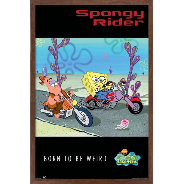 Nickelodeon Spongebob - Biker Wall Poster, 14.725" x 22.375", Framed ...