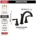 Delta Woodhurst Deck Mounted Bathtub Faucet - Roman Tub Filler, Black ...