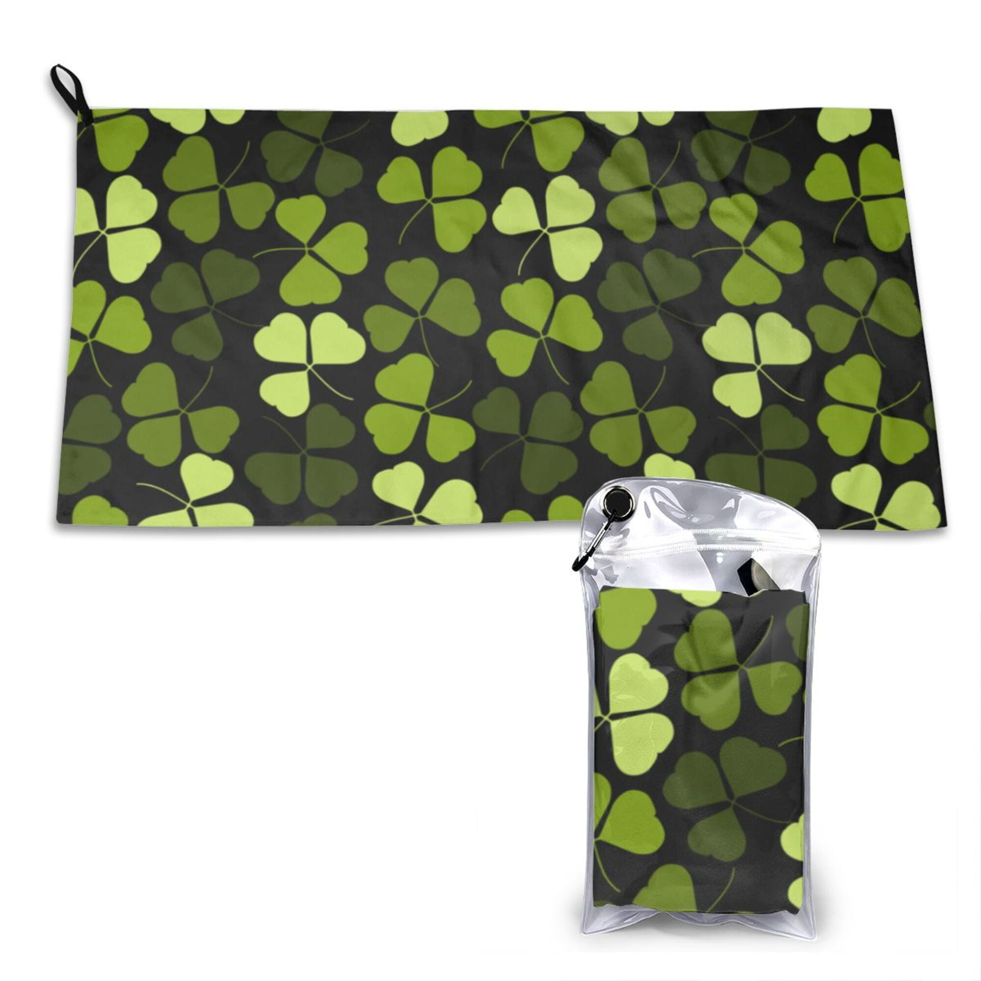 YFYANG Adult Microfiber Portable Travel Towel, Trefoil Pattern Quick ...