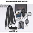 Badge Holder Retractable Clip Heavy Duty Carabiner Badge Reel Keychain ...