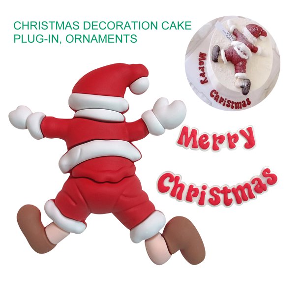Opolski Cake Topper Safe Tasteless Soft Glue Exquisite Merry Christmas ...