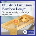 Bamboo Hot Tub Tray Table for Drinks - Waterproof Hot Tub Side Table ...