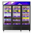 NAFCOOL Industrial Restaurant & Cafe Fridge, Double Glass Door Beverage ...