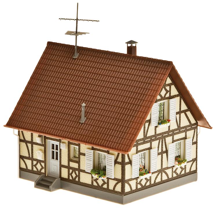 Faller HO Scale Building/Structure Kit Half-Timbered One Family House ...