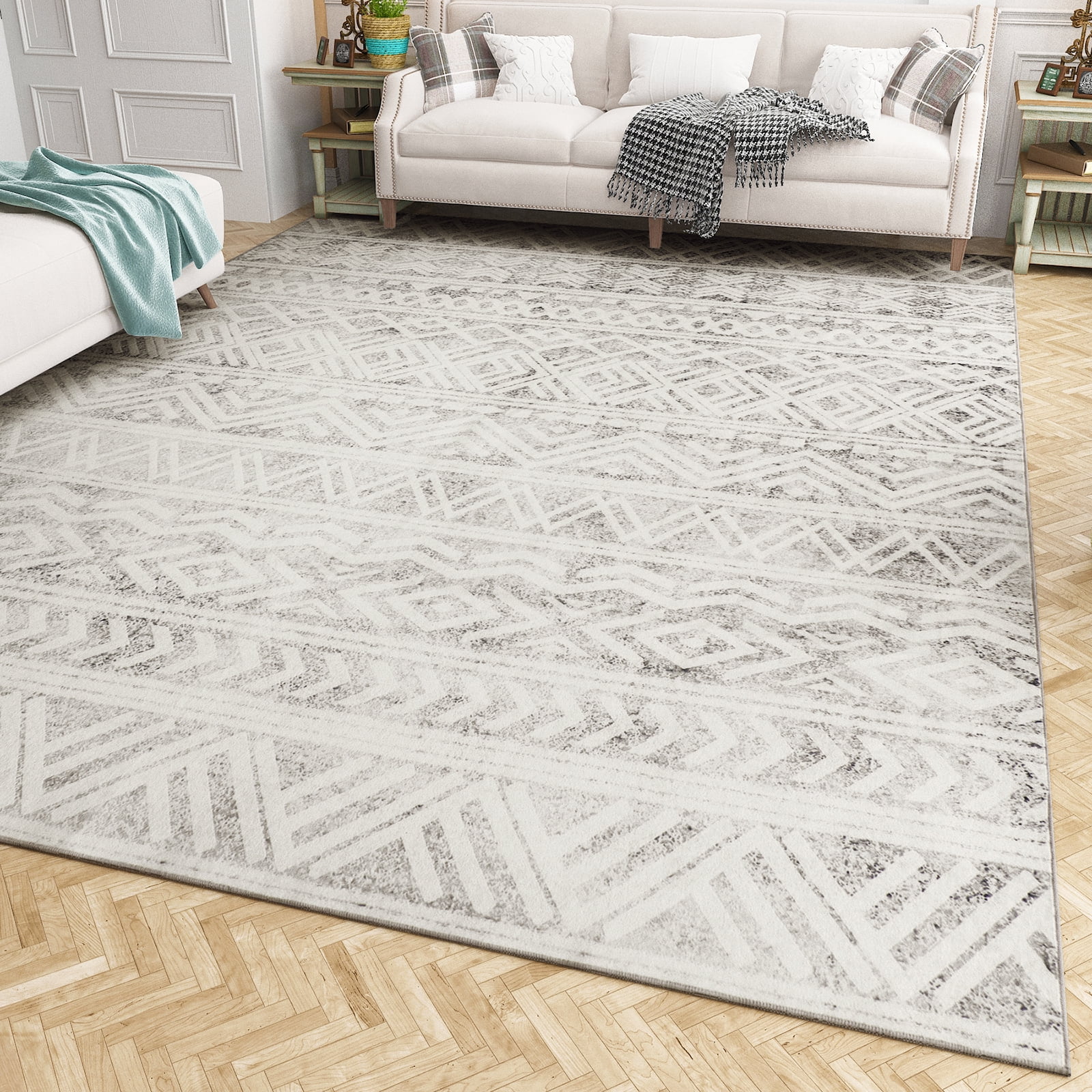 MontVoo Area Rug 3x5 Boho Area Rugs for Living Room Bedroom Grey Modern ... MontVoo Area Rug 3x5 Boho Area Rugs for Living Room Bedroom Grey Modern ...