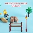 DEEPCRAFF Miniature Design Mini Bench And Street Lamp Dollhouse ...