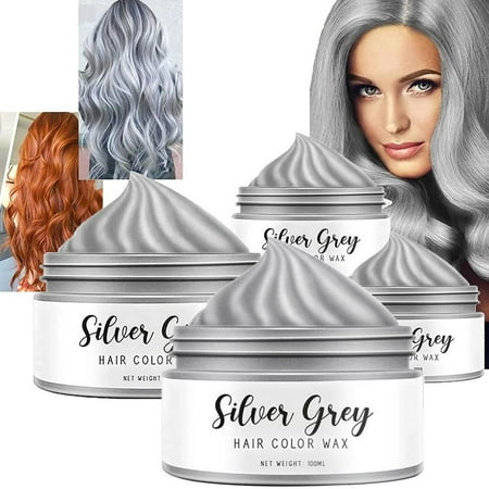 Silver Gray Hair Dye Wax Temporary Temporary Temporary Hair Temporary ...