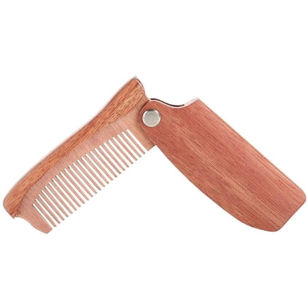 Folding Comb Portable Wooden Beard Comb Folding Pocket Moustache ...