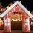 10FT Christmas Inflatables Gingerbread House Archway Outdoor ...