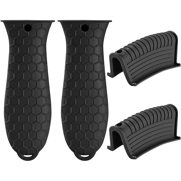 SHENMO 4 Pieces Black Silicone Hot Grip Holder and Silicone Grip Holder ...