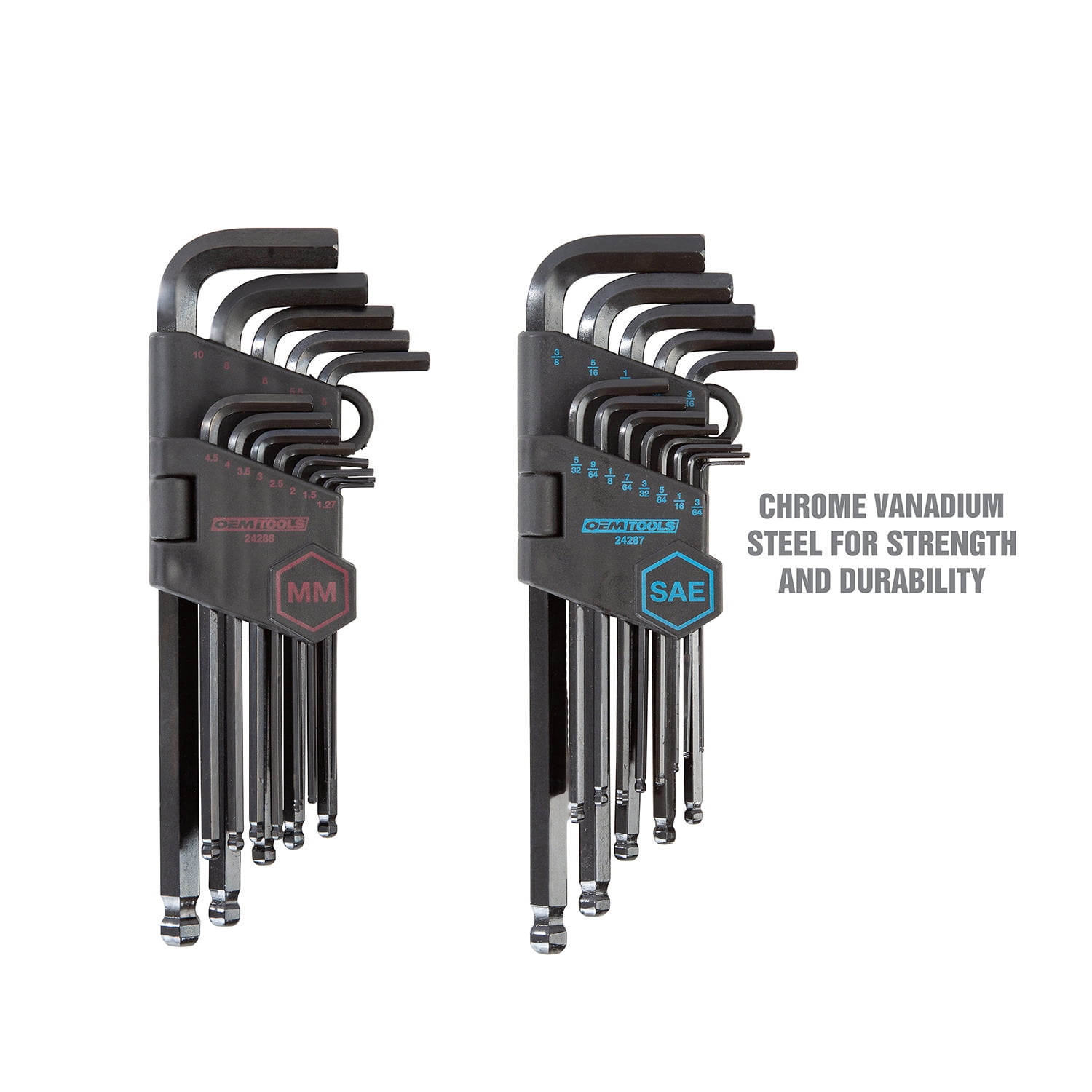 Buy OEMTOOLS 24248 26 Piece SAE and Metric Hex Key Set with Allen ...