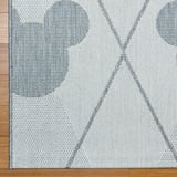 Disney Licensed Mickey Mouse Grey/ Cream Modern Argyle Flatweave Indoor ...