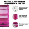 Caroeas X-Large Portable Hanging Travel Shelves, Packing Cube Organizer ...