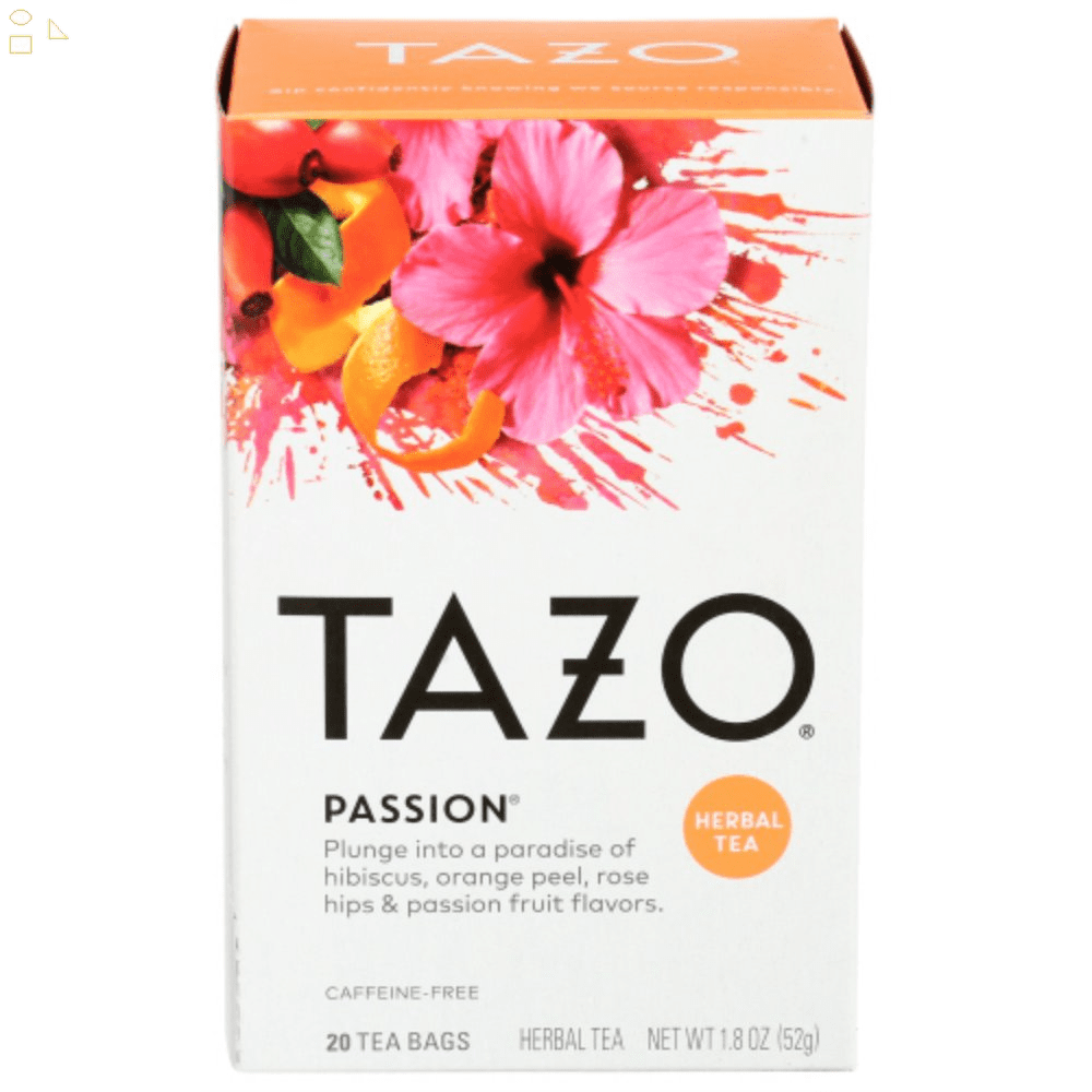 TAZO Herbal Tea, Passion, Caffeine-Free, Tea Bags 20 Count Box ...