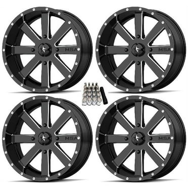 MSA M20 Kore UTV Wheels/Rims Black 16" Polaris RZR 1000 XP / Ranger XP ...