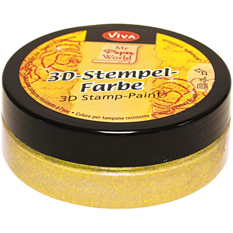 3D Stamp Paint, 50mL, Light Gold - Walmart.com