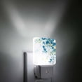 Blue Green Yellow Flowers Plug-in LED Night Lights Watercolor Spring ...