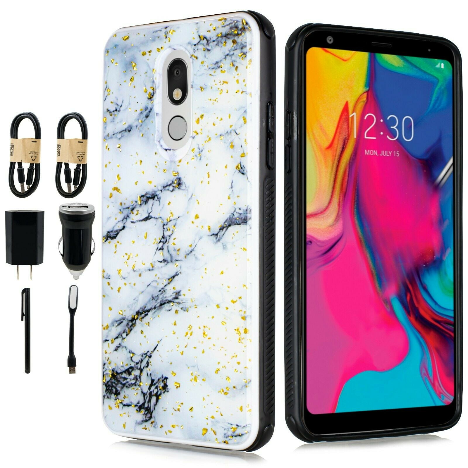 ~Value Pack~ for LG stylo 5 Marble Case Phone Case Shock Proof Edges ...