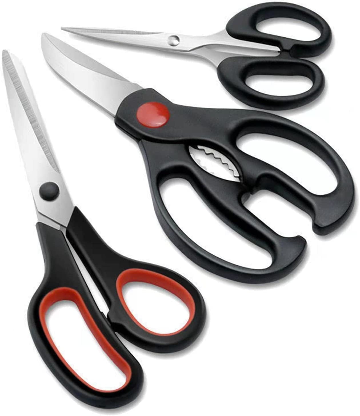 Haomacro Kitchen Scissors, Heavy Duty Meat Scissors Poultry Shears ...