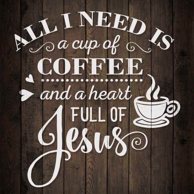 Coffee and Jesus Rustic Looking Inspiration Faith Wood Sign Wall Décor ...