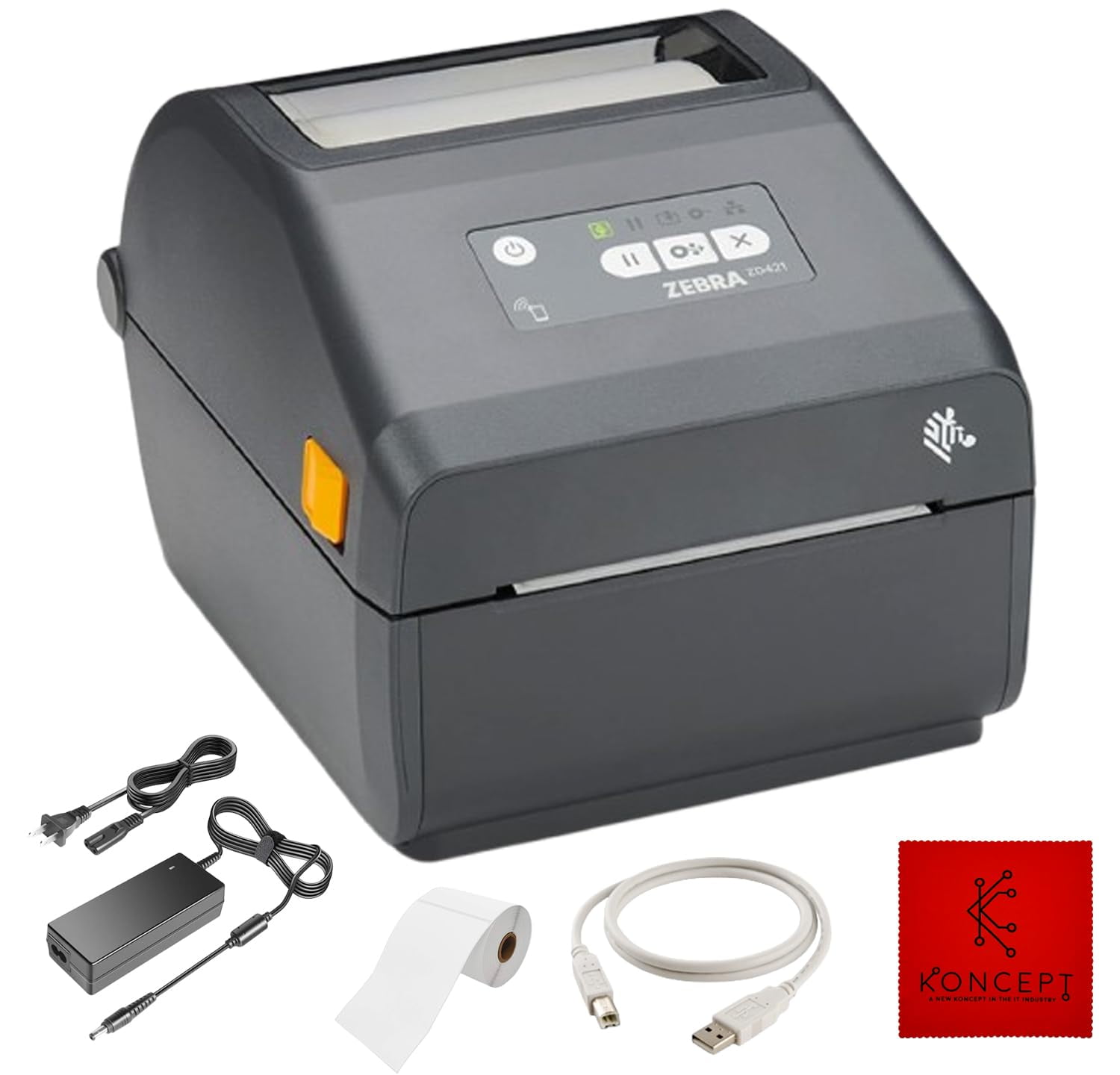 Impresora de etiquetas Zebra ZD421 USB/Bluetooth con paquete de ...