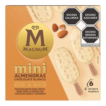 Paletas heladas Magnum mini zero azúcar clásica sabor vainilla 6 pzas ...