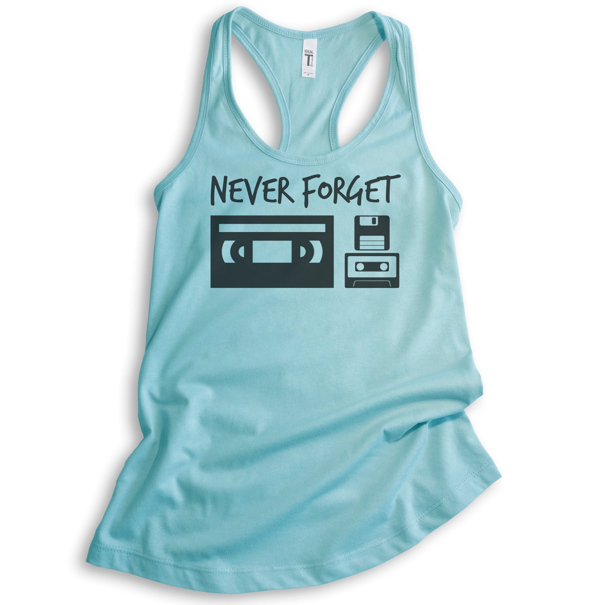 Never Forget 80s Technology Tank Top, Ladies Racerback Tank Top, 80s ...