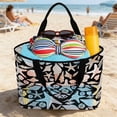 Black Coastal Beach Bag for Women, Large Breathable Mesh Beach Tote Bag ...