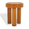 COZAYH Tall Side Decor Drum Tree Stump End Table Set, Wood Ring Pattern ...