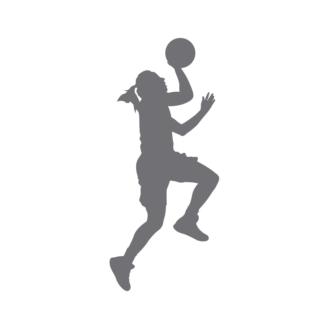 Girl Woman Basketball Player Sticker Decal Die Cut - Self Adhesive ...
