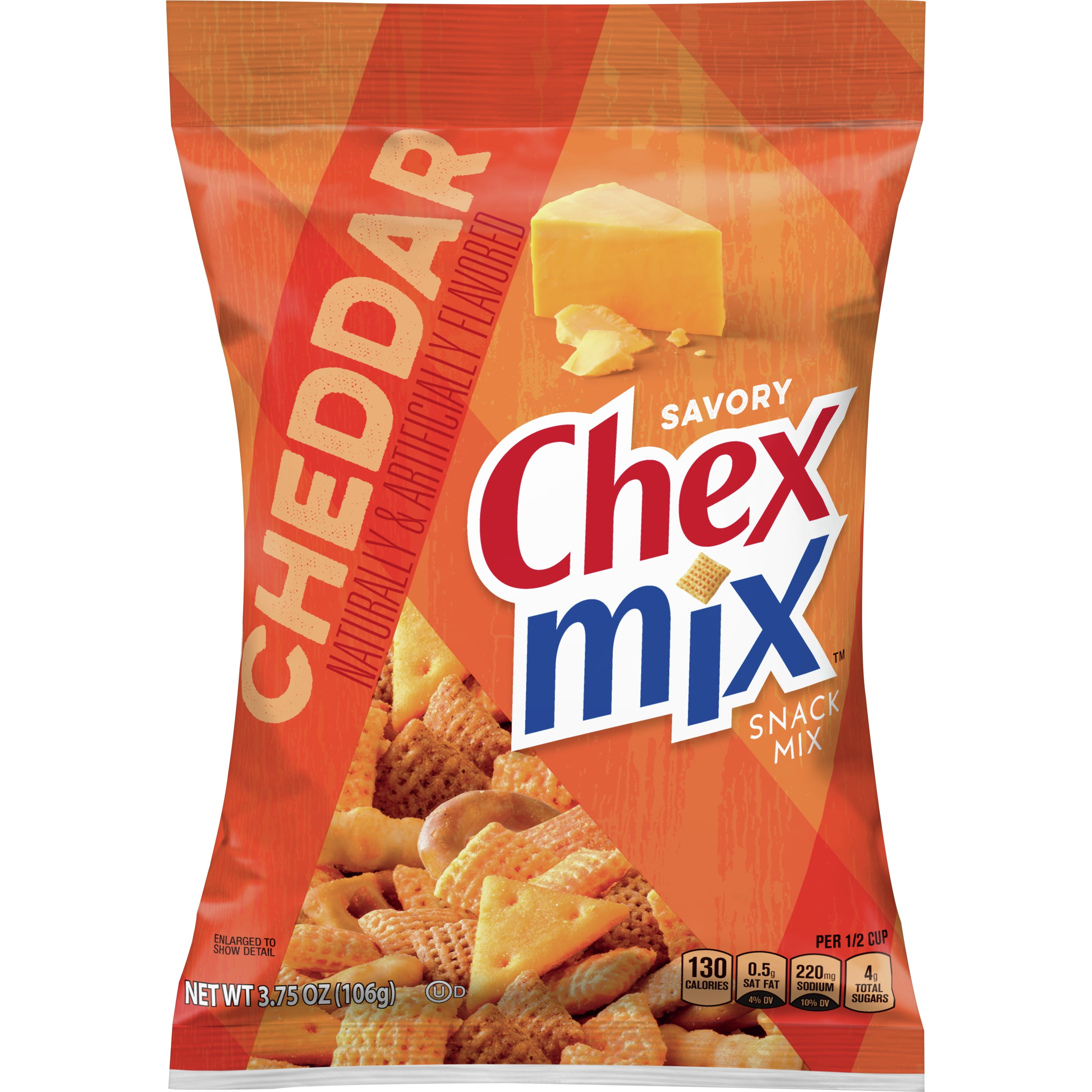 Chex Mix Snack Party Mix, Cheddar, Savory Pub Mix Snack Bag, 3.75 oz ...