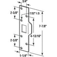 Maximum Security Latch Strike, 1-1/4 in. x 7-7/8 in., Steel, Brass ...