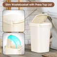 3 Pack Bathroom Trash Can with Lid, 10L/2.6 Gal Small Garbage Bin with ...
