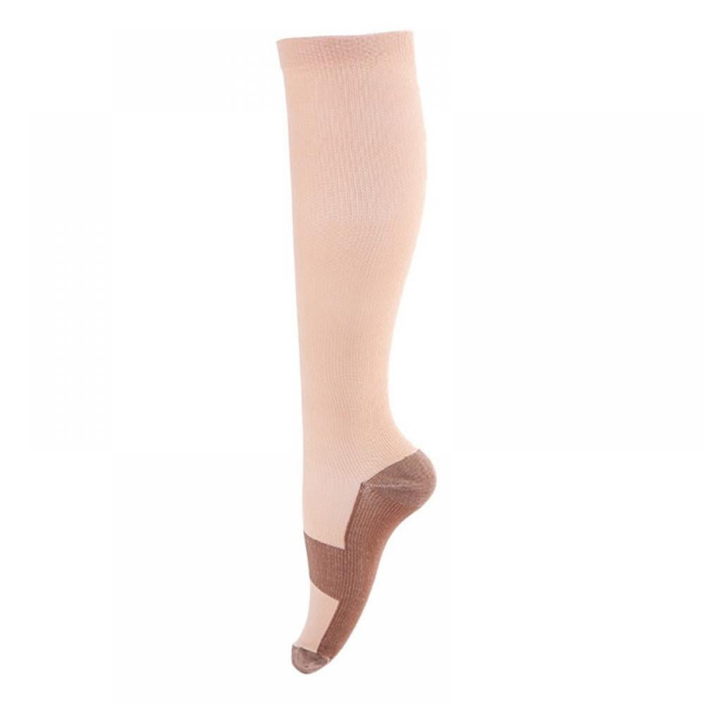 1 Pairs Men crew Copper Fiber Long socks Compression Pressure Stockings ...