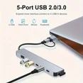 USB Hub USB C Hub USB Splitter 7 In 1 USB Extender With 4 USB Ports 1 ...