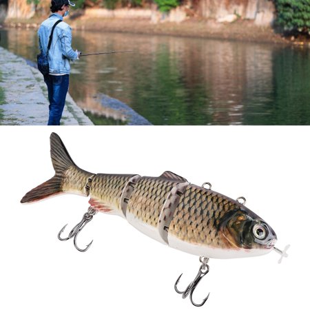 Robotic Swimming Lure, Electric Fishing Lure Green LED Light Strong ...